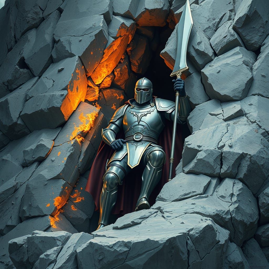 A Realistic Image of Excalibur Sword Fetched from ... - AI Art