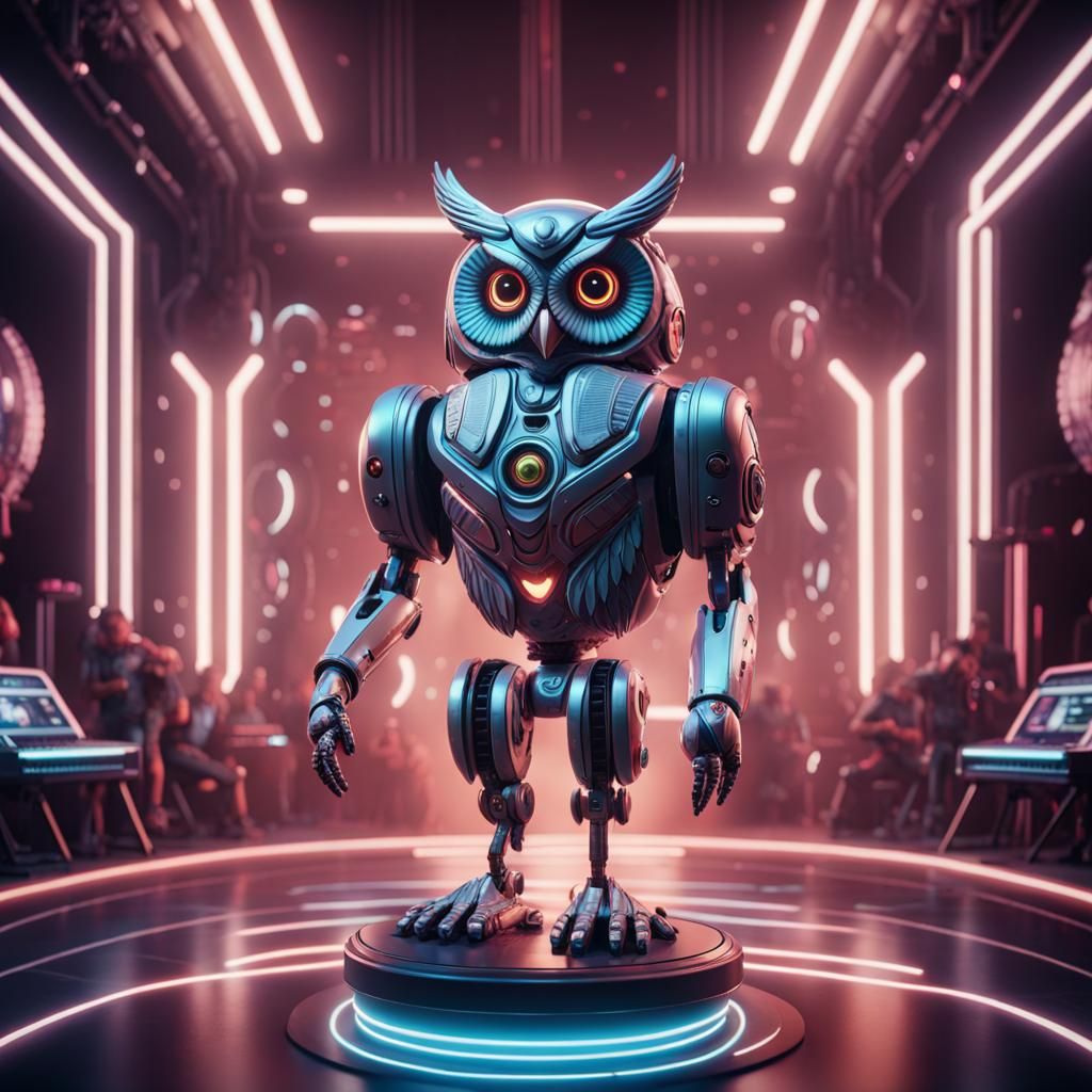 Cosmo-Owltoo the club-dancing robo-owl! - AI Generated Artwork ...