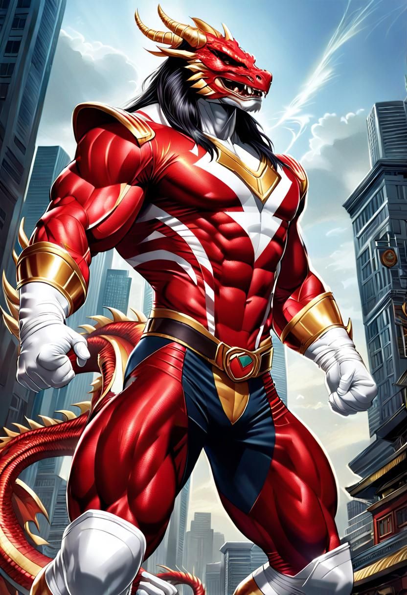 Red Dragon Ranger - AI Generated Artwork - NightCafe Creator