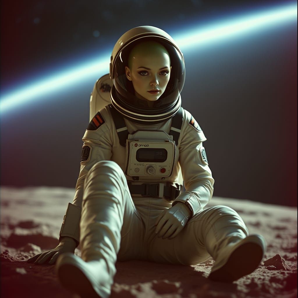 Ethereal Alien Woman on Earth, Cinematic in Style - AI Art