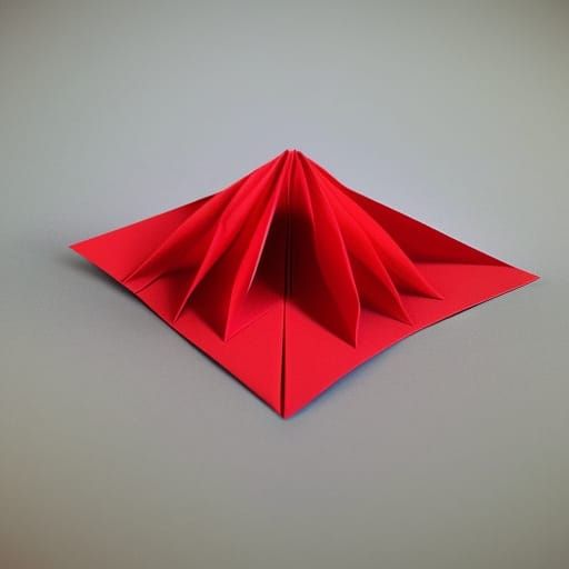 Paper origami landscape - AI Generated Artwork - NightCafe Creator