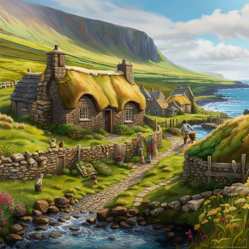 Crofters village in the Outer Isles - AI Generated Artwork - NightCafe ...