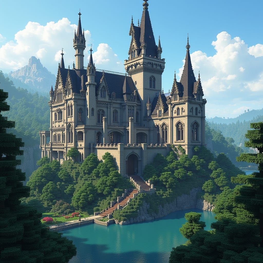 A Victorian era castle - Elegant Victorian Castle in Blocky...