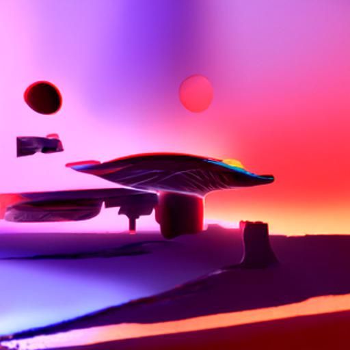 Starship hovering over Mars sunrise in 2059 - AI Generated Artwork ...
