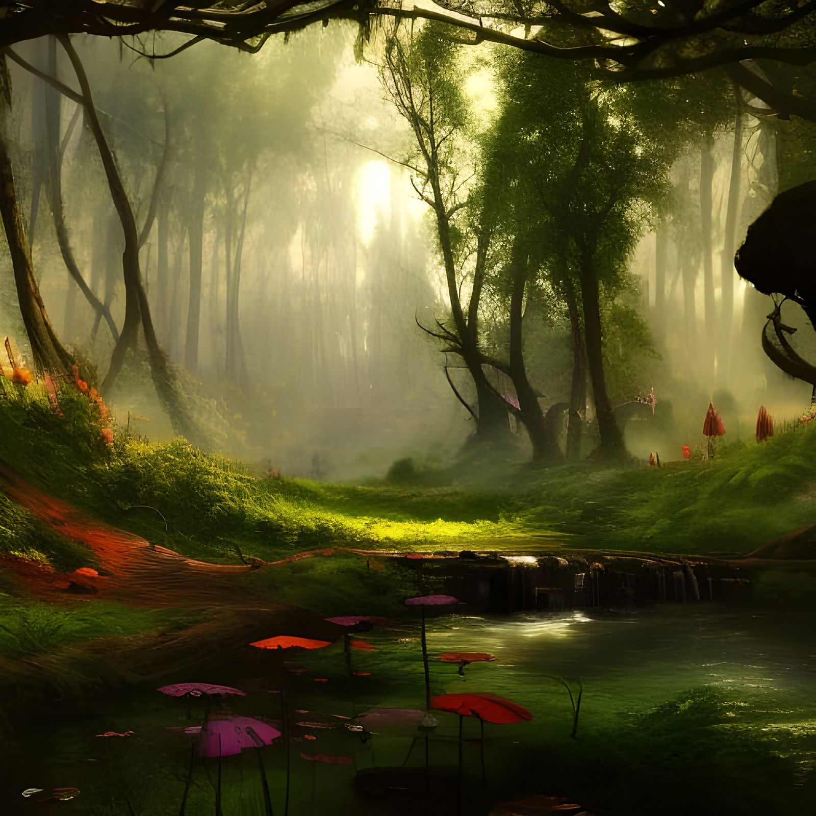 A creative forest - AI Generated Artwork - NightCafe Creator