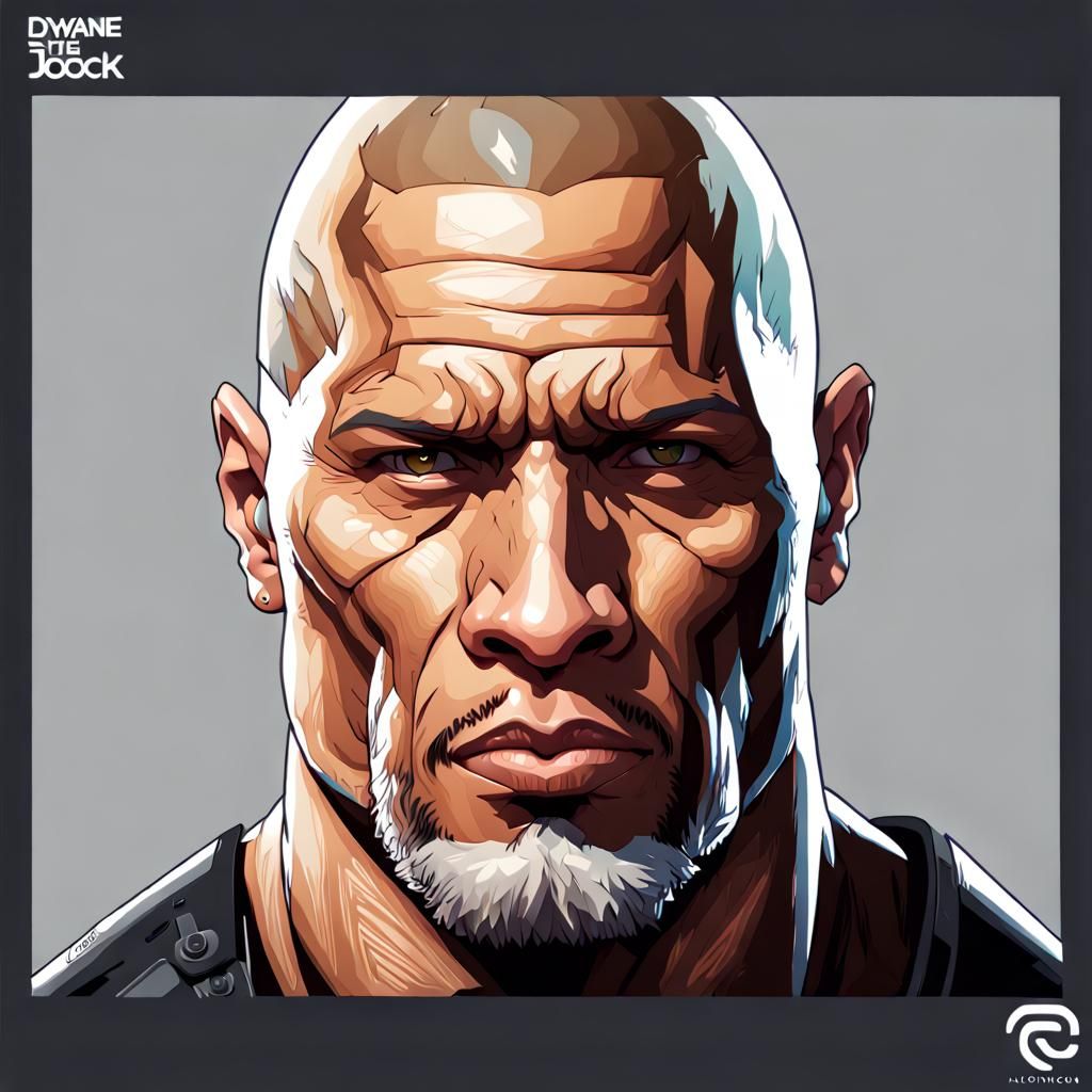 Dwane the rock Jonson with hair - AI Generated Artwork - NightCafe Creator