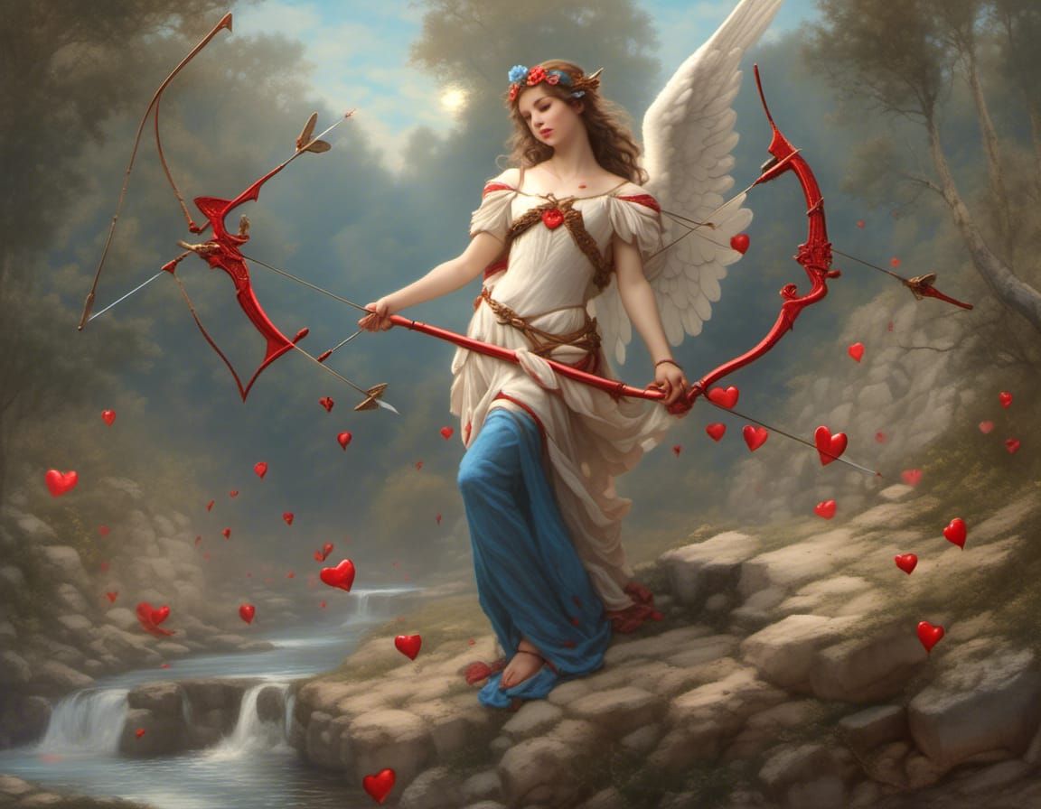 CUPID IN FOREST 5 MODEL - AI Generated Artwork - NightCafe Creator
