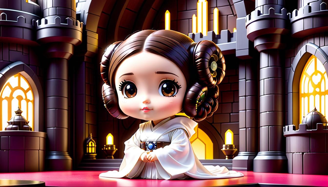 Chibi Princess Leia - AI Generated Artwork - NightCafe Creator