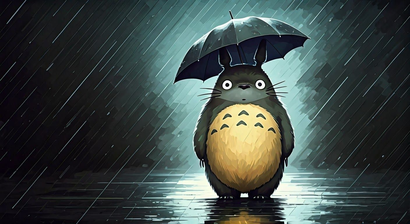 Dynamic Impressionist Masterpiece with Ink Splatte... - AI Art