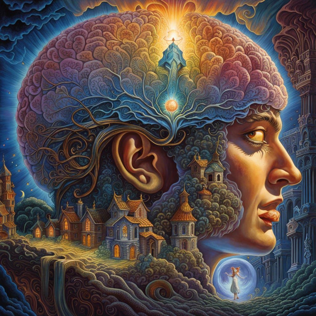 "Brain Damage" by Josephine Wall Kelly Freas Killian Eng: moody ...