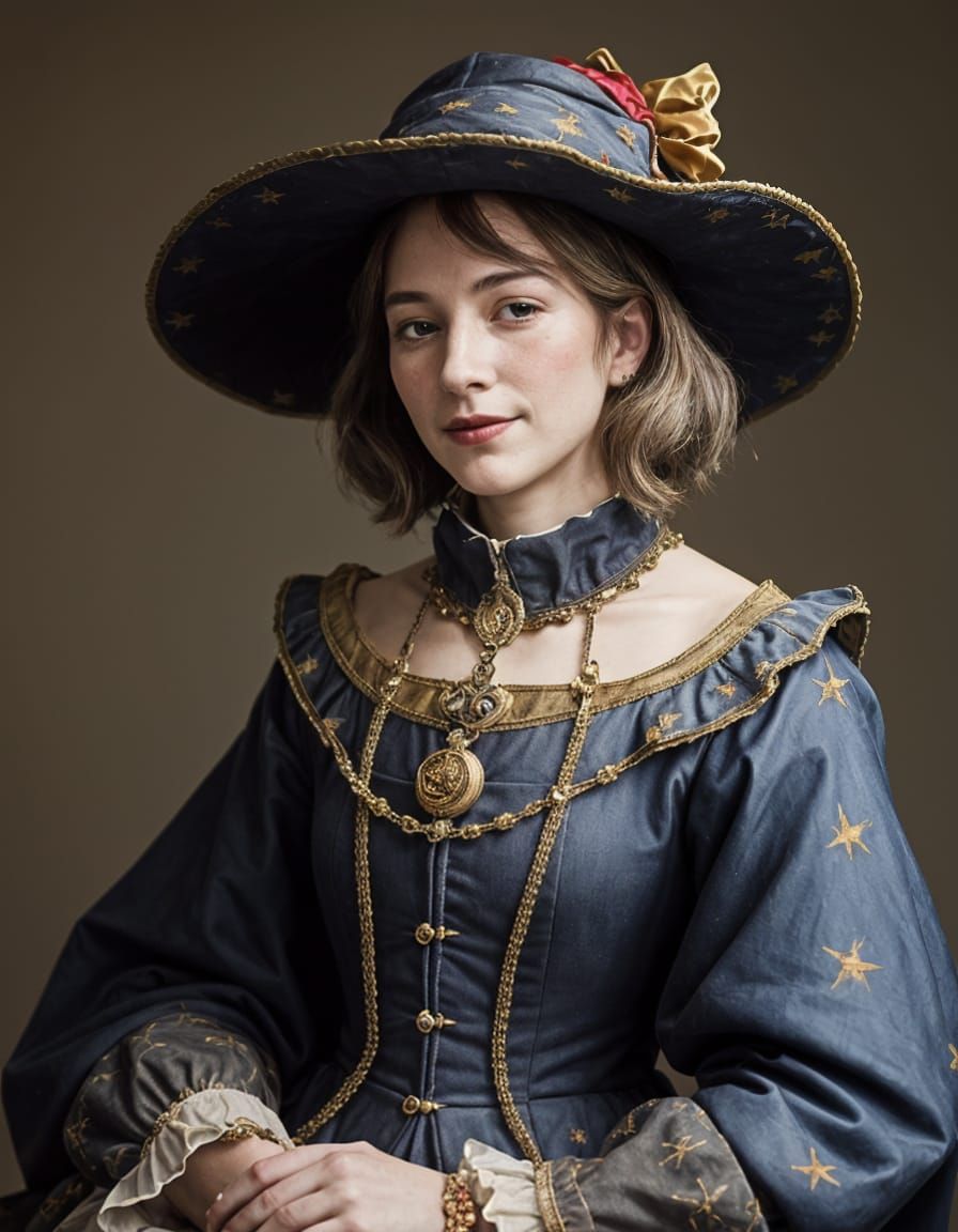 The female Court Jester - 17th Century Female Jester in Velá...