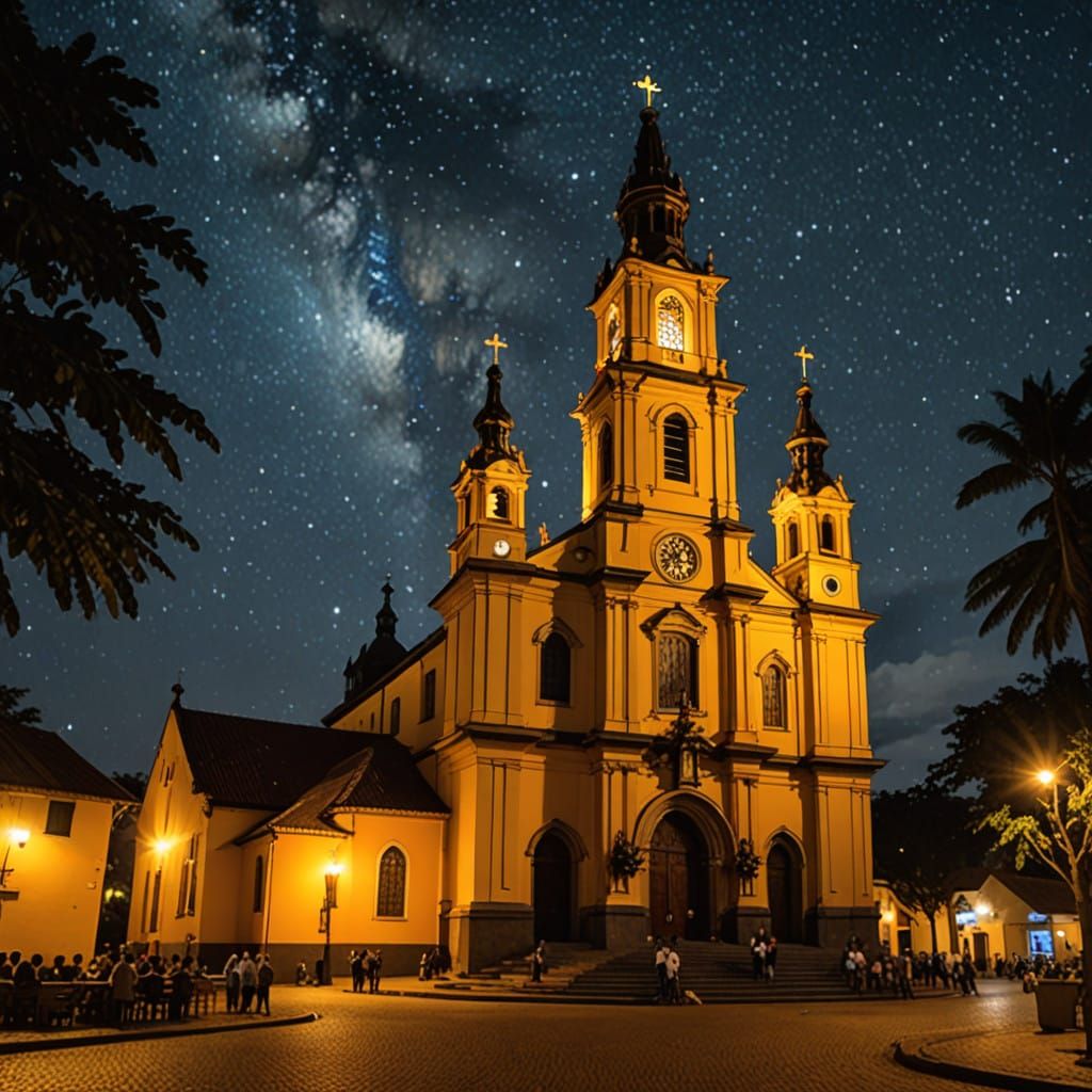 Cathedral Under the Stars: A Night of Divine Splendor