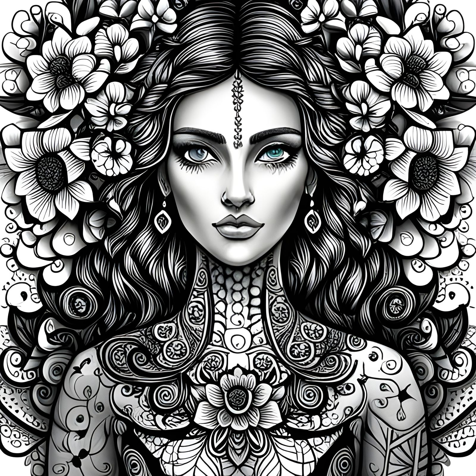 Uncoloured - AI Generated Artwork - NightCafe Creator