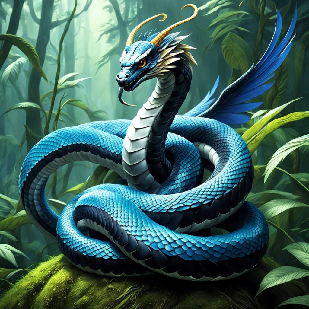 fantasy winged cobra snake - Majestic Winged Cobra Emerges f...