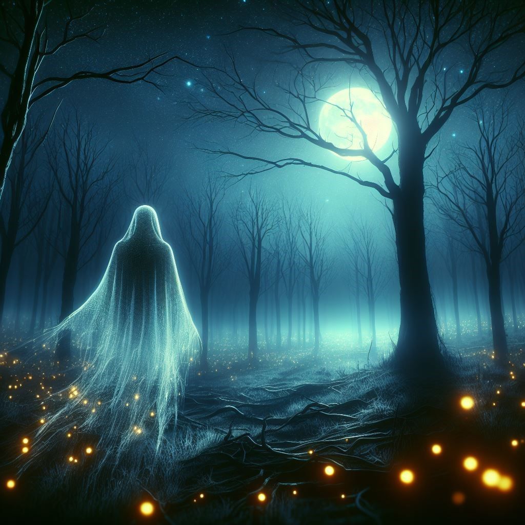 Ghost in the forest - AI Generated Artwork - NightCafe Creator