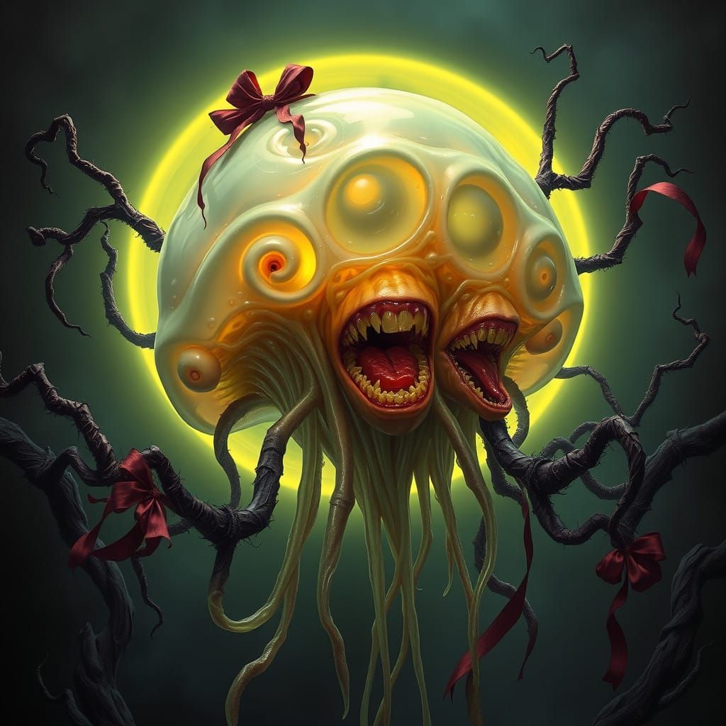 Distorted Human Forms Merge into a Bioluminescent ... - AI Art