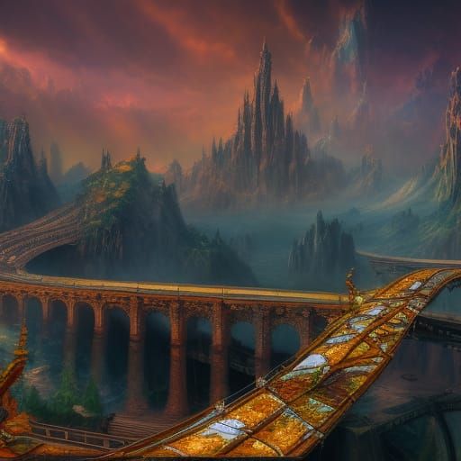 Bridge Across the Multiverse - AI Generated Artwork - NightCafe Creator