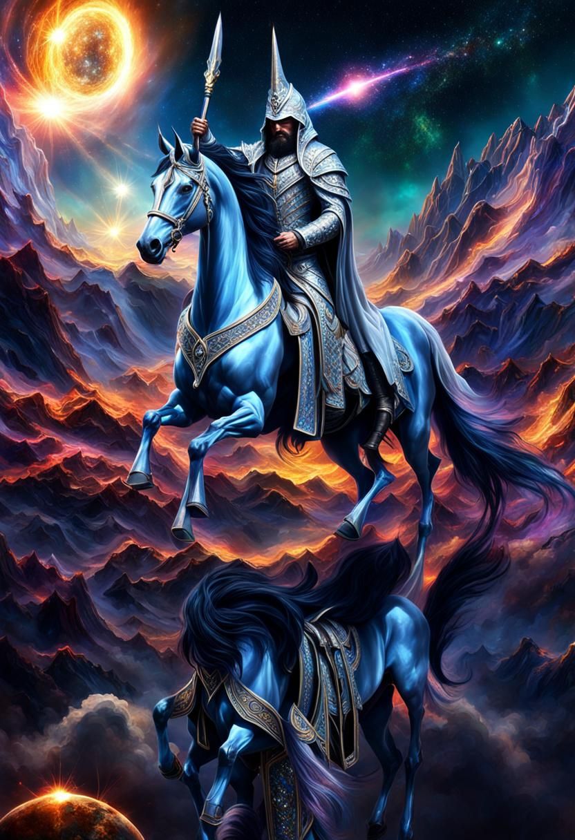 Galaxy Time Wizard - AI Generated Artwork - NightCafe Creator