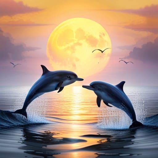 dolphins - AI Generated Artwork - NightCafe Creator