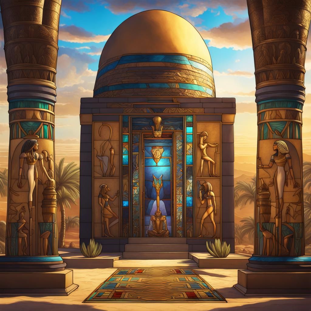 Ancient Egyptian Magic Temple - AI Generated Artwork - NightCafe Creator