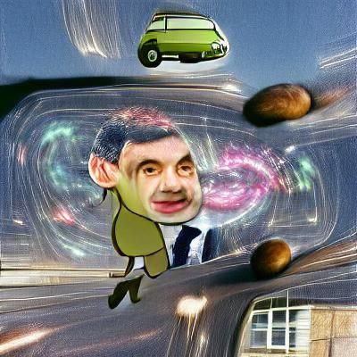 Mr Bean ripping through the Universe, Time and Space - AI Generated ...