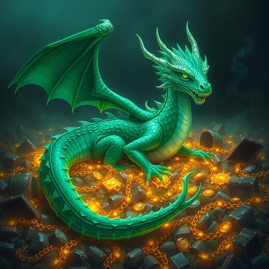 Though small, emerald dragons possess strong psychic powers, but are ...