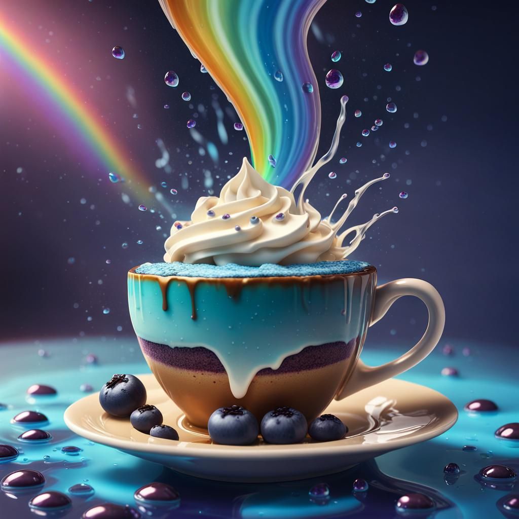 The Hot Rainbow Drink. - AI Generated Artwork - NightCafe Creator