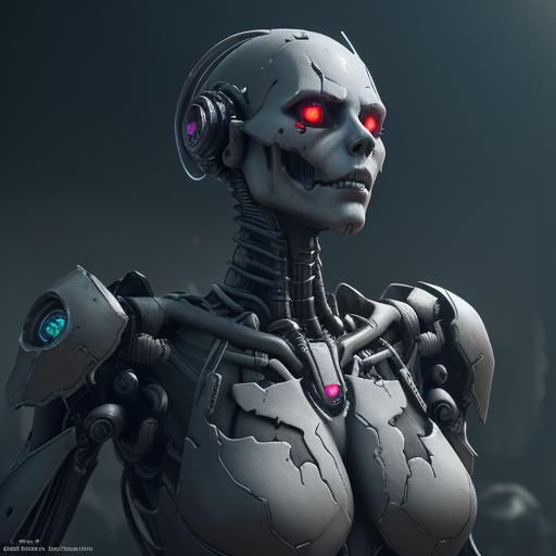 Undead robot - Undead Robot in 3D Cinematic Style