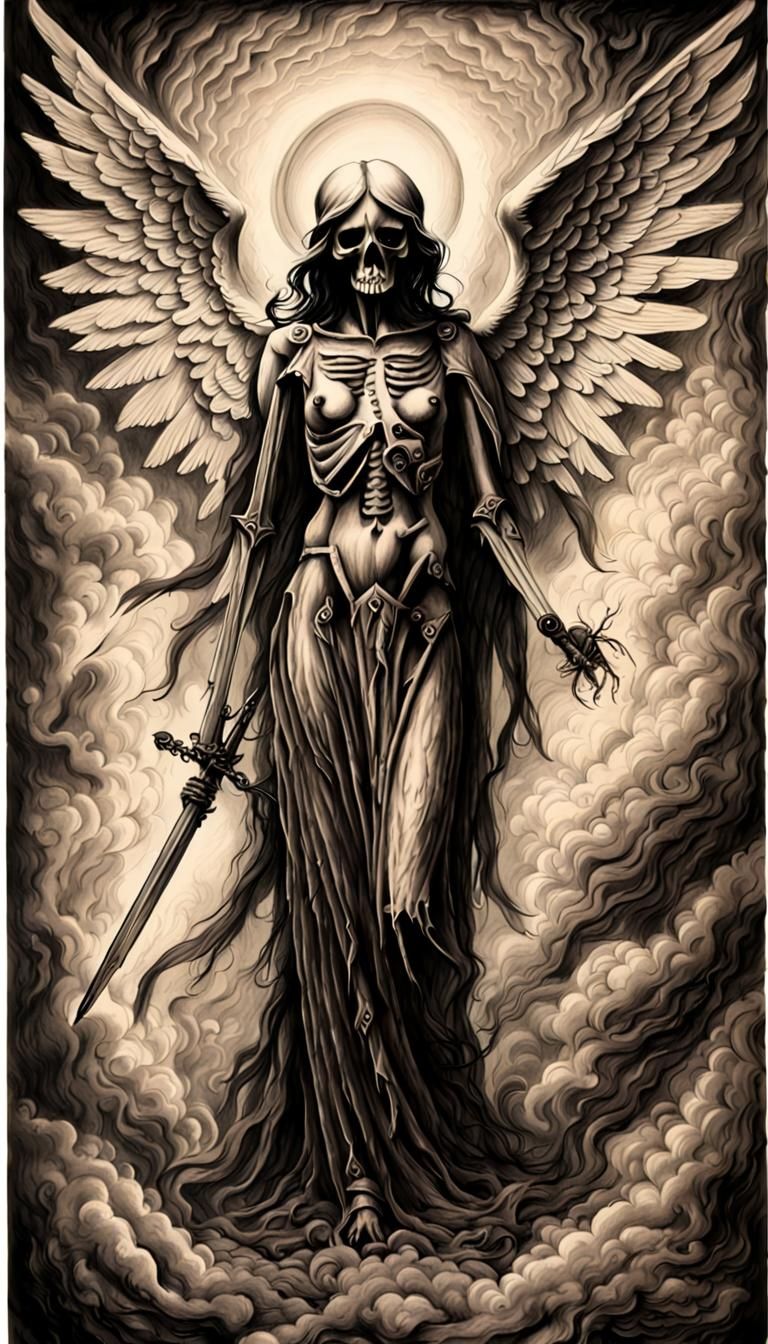 The Angel of Death - AI Generated Artwork - NightCafe Creator