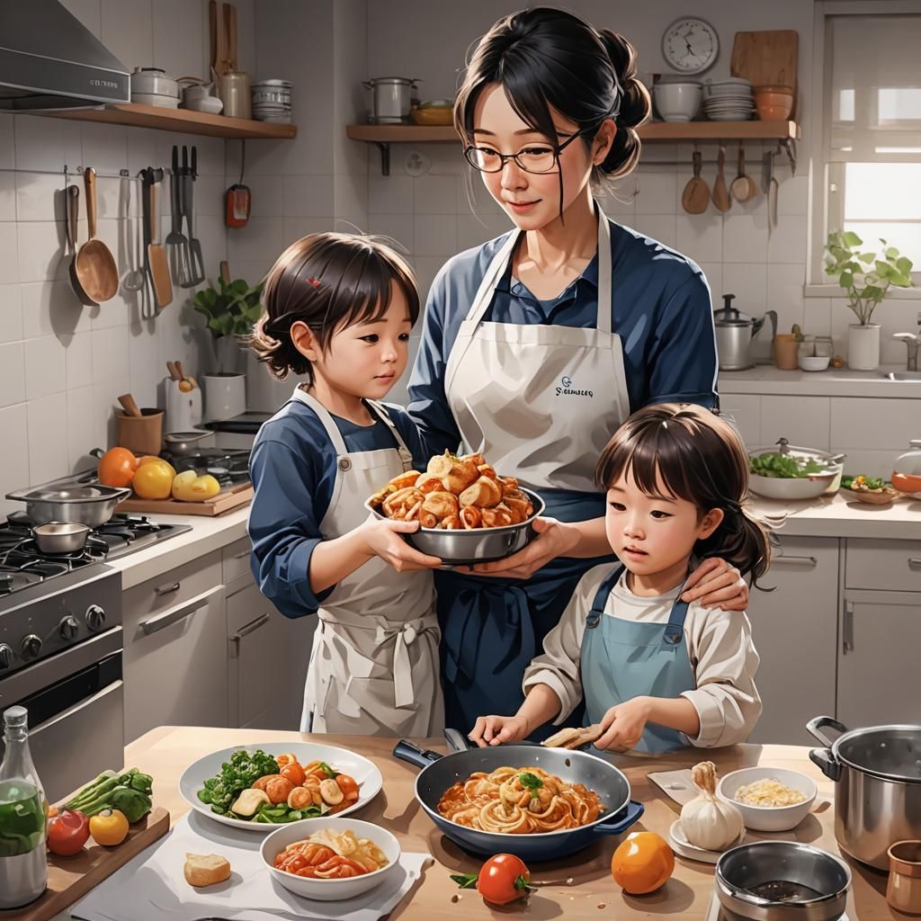 Cooking - AI Generated Artwork - NightCafe Creator