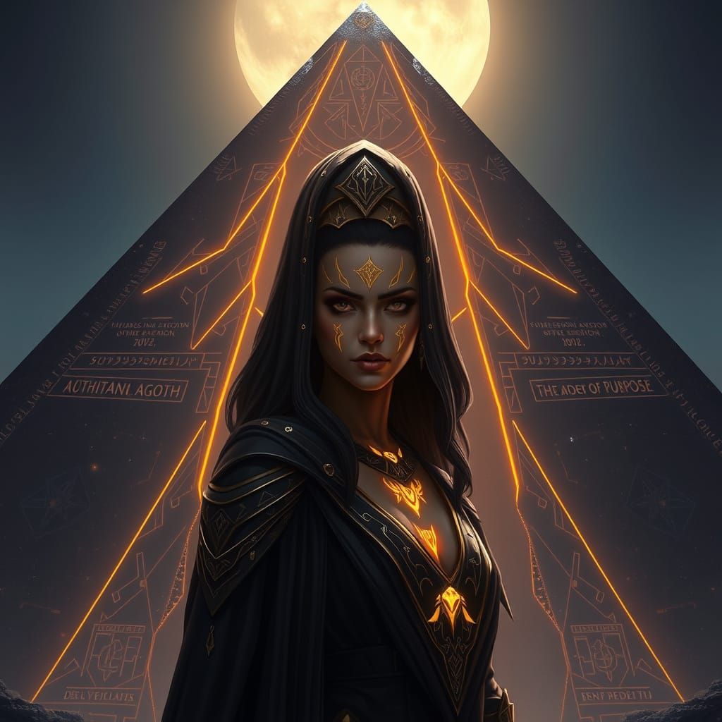Dark Sith Holocron Pyramid of Elegant Mystery - AI Art
