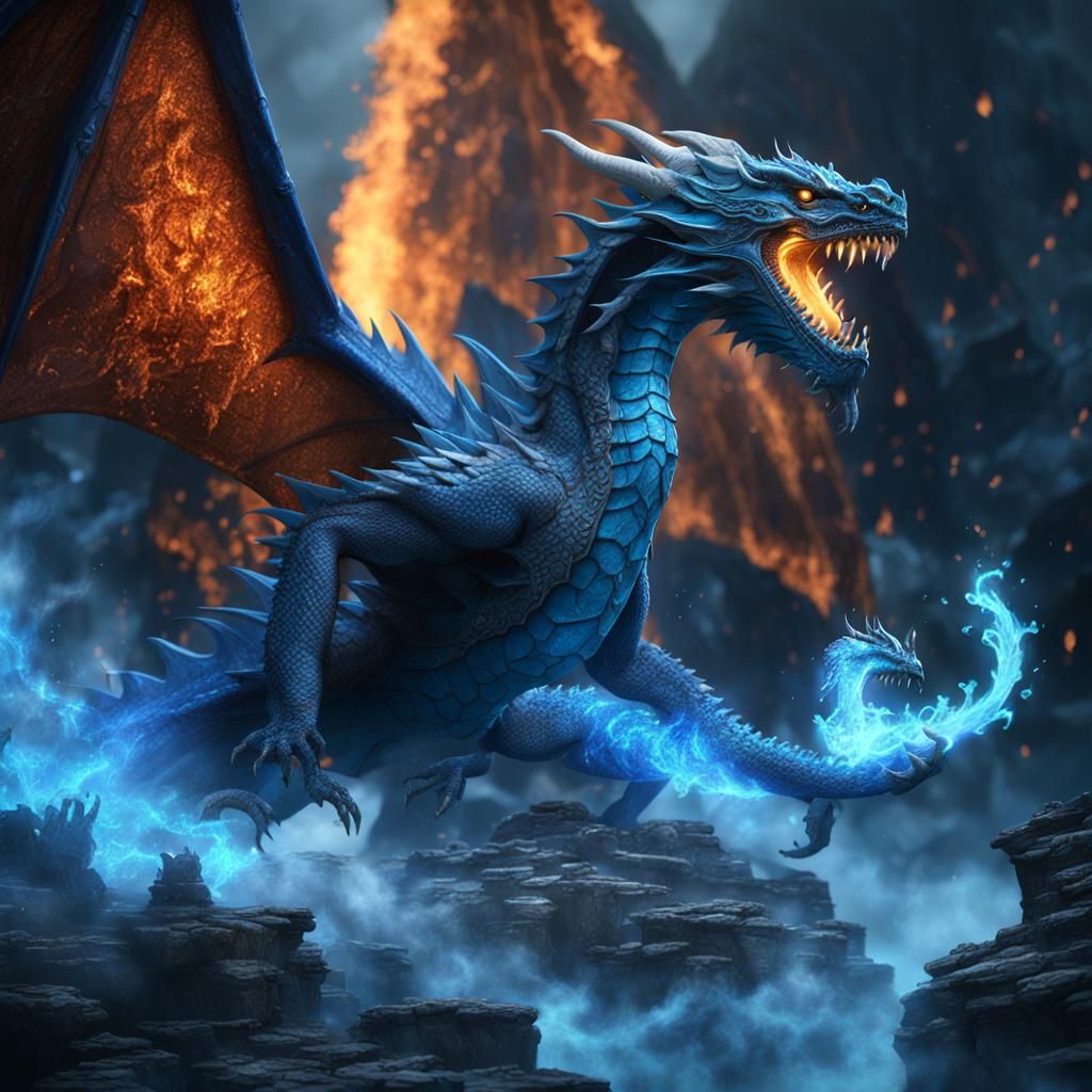 Great Blue Beast - AI Generated Artwork - NightCafe Creator