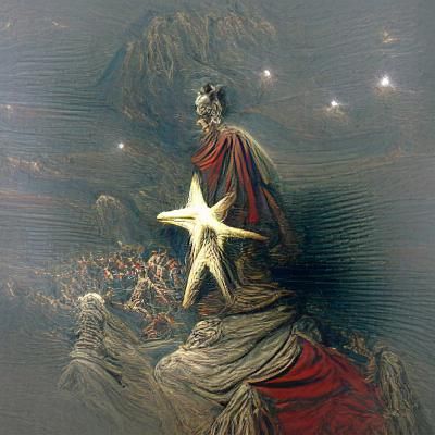 Julius Caesar transformed into a Star, by Gustave Doré - AI Generated ...
