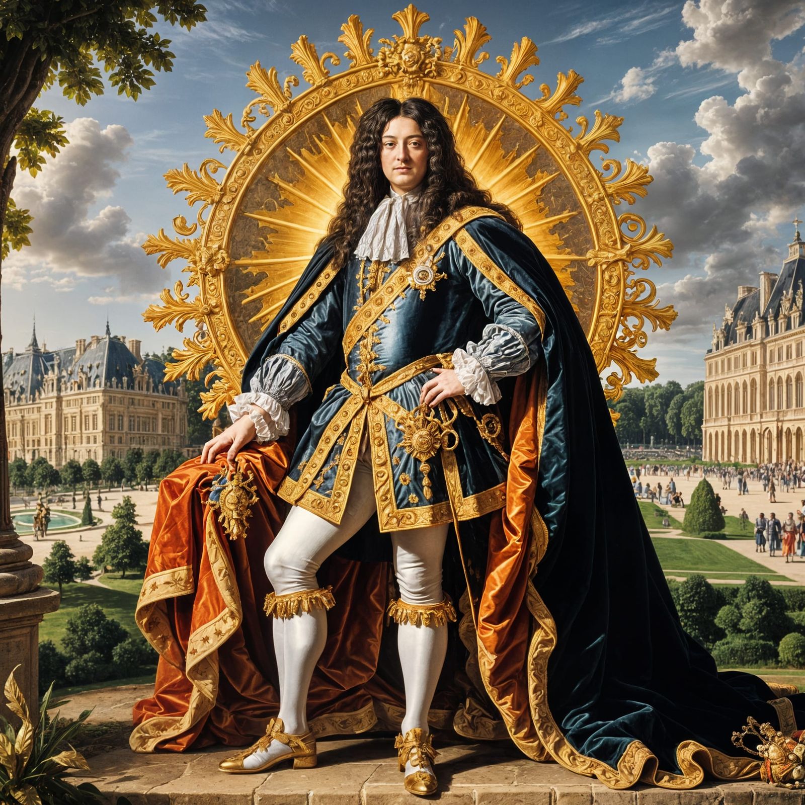 The french king Louis XIV - Sun King Louis XIV in Regal Sple...
