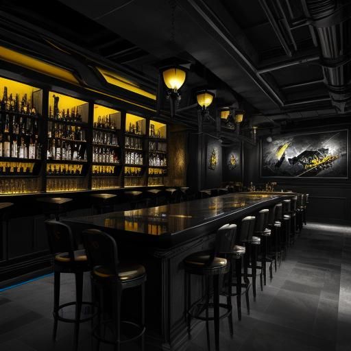 Batman inspired bar - AI Generated Artwork - NightCafe Creator