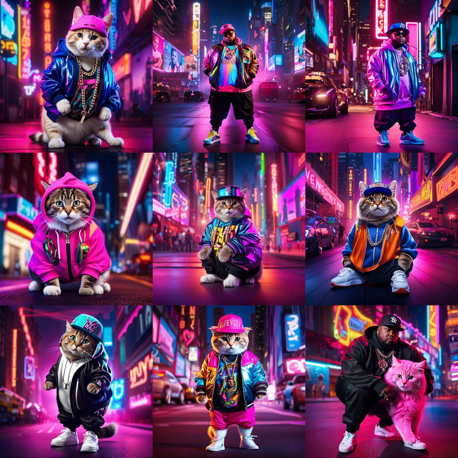 kitten rapper, wearing hip hop modern clothing - AI Generated Artwork ...