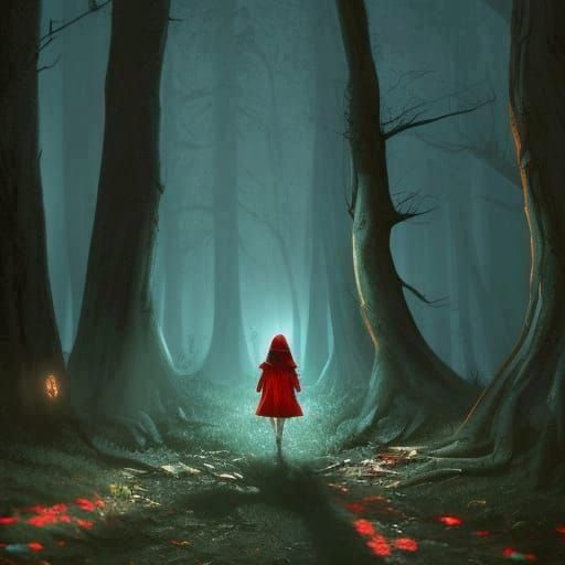 Don't Stray from the Path Little Red Riding Hood - AI Generated Artwork ...