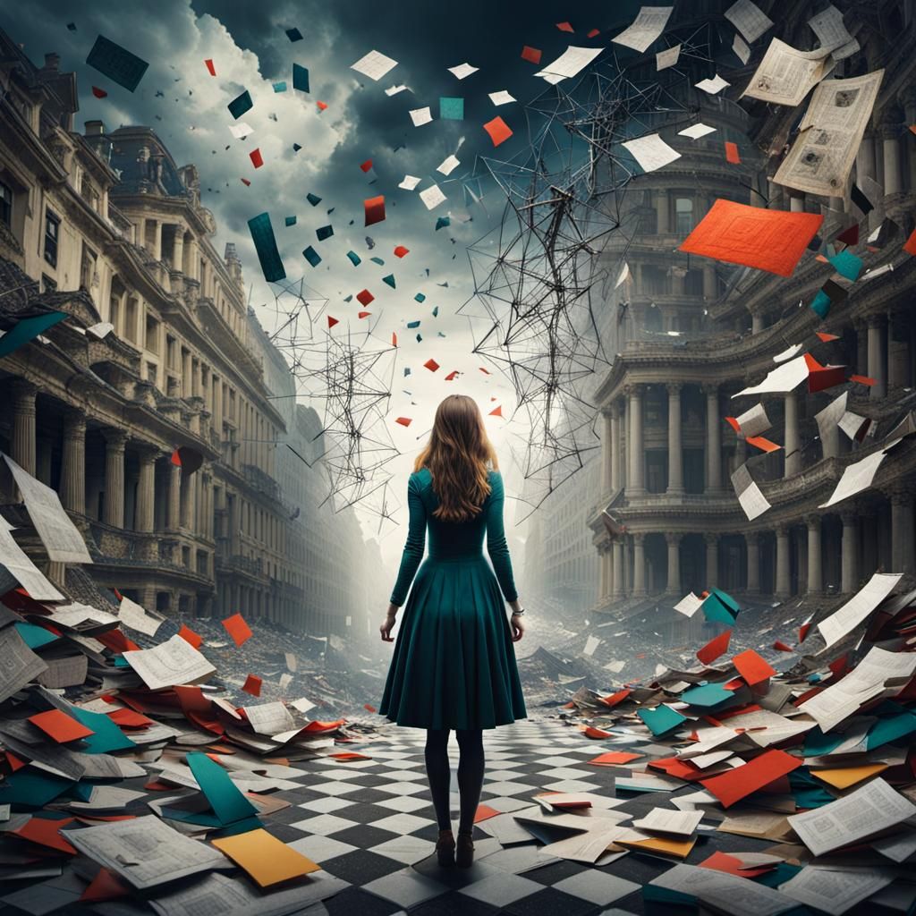 A girl choosing between Chaos and Order - AI Generated Artwork ...