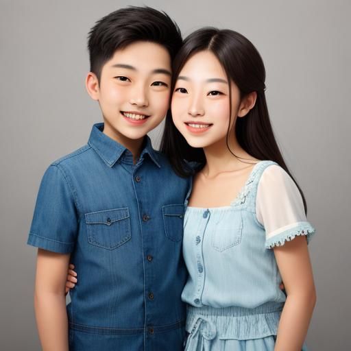 Brother and sister - AI Generated Artwork - NightCafe Creator