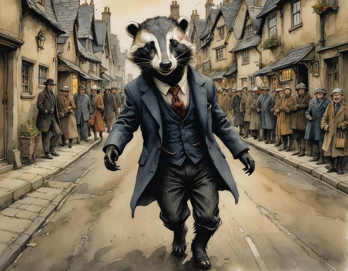 Mr Badger's Hammered Again - AI Generated Artwork - NightCafe Creator