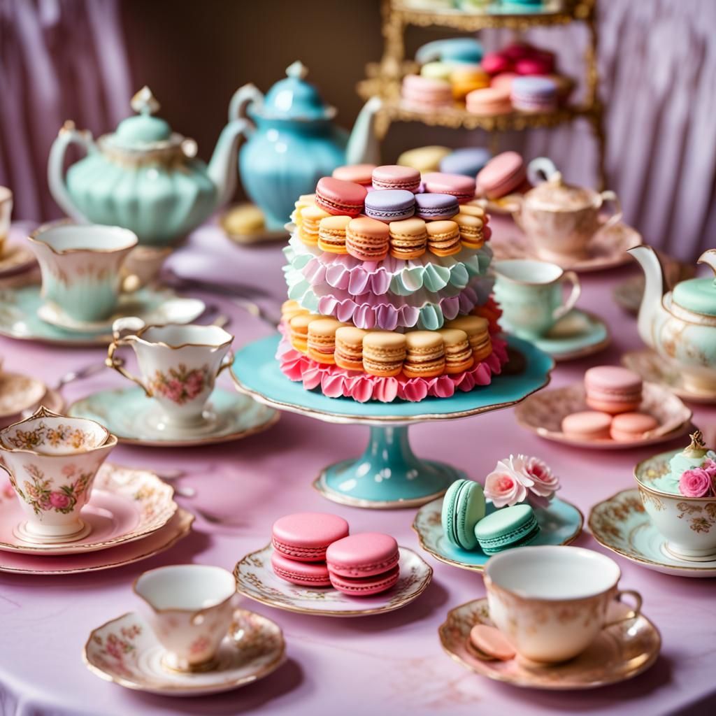 Paper Tea-Party - AI Generated Artwork - NightCafe Creator