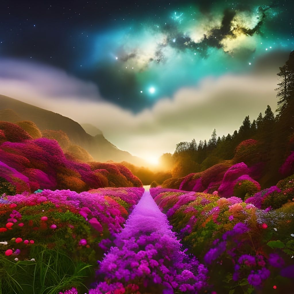 Path to the stars - AI Generated Artwork - NightCafe Creator