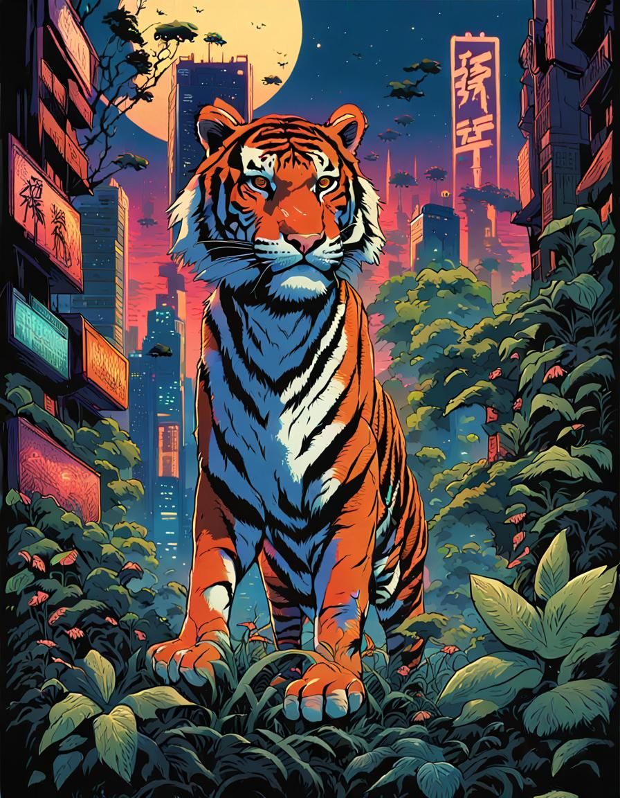 An (80s anime style movie poster poster illustration of biopunk ...