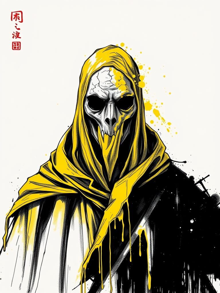 Have you seen the Yellow Sign? - Macabre Figure in Yellow Ro...