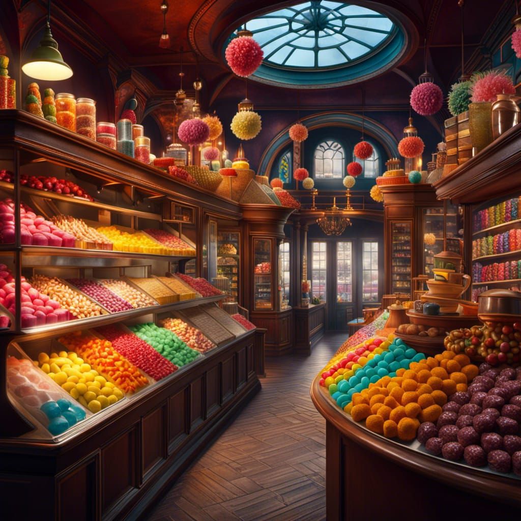 Old fashioned sweet shop - AI Generated Artwork - NightCafe Creator