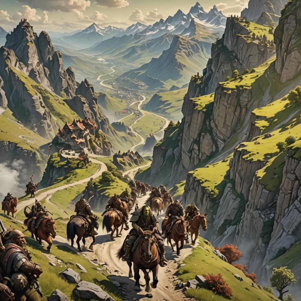 A variation of a theme: 'A Path to the Orc Village' - AI Generated ...