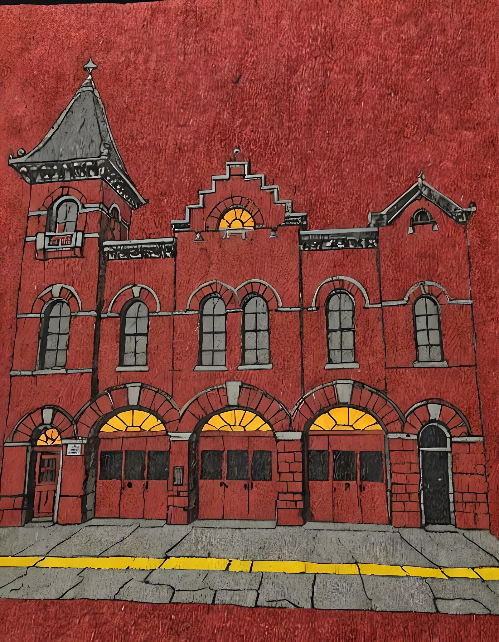 red jacket fire station - AI Generated Artwork - NightCafe Creator