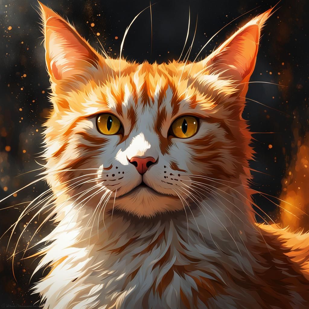 Firecat - AI Generated Artwork - NightCafe Creator