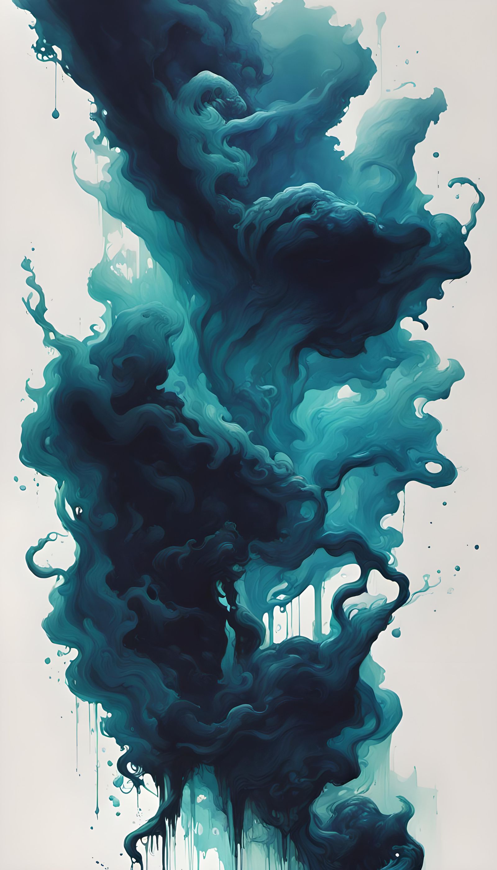 Metallic green Chrome Ink flow: 8k resolution photorealistic ...