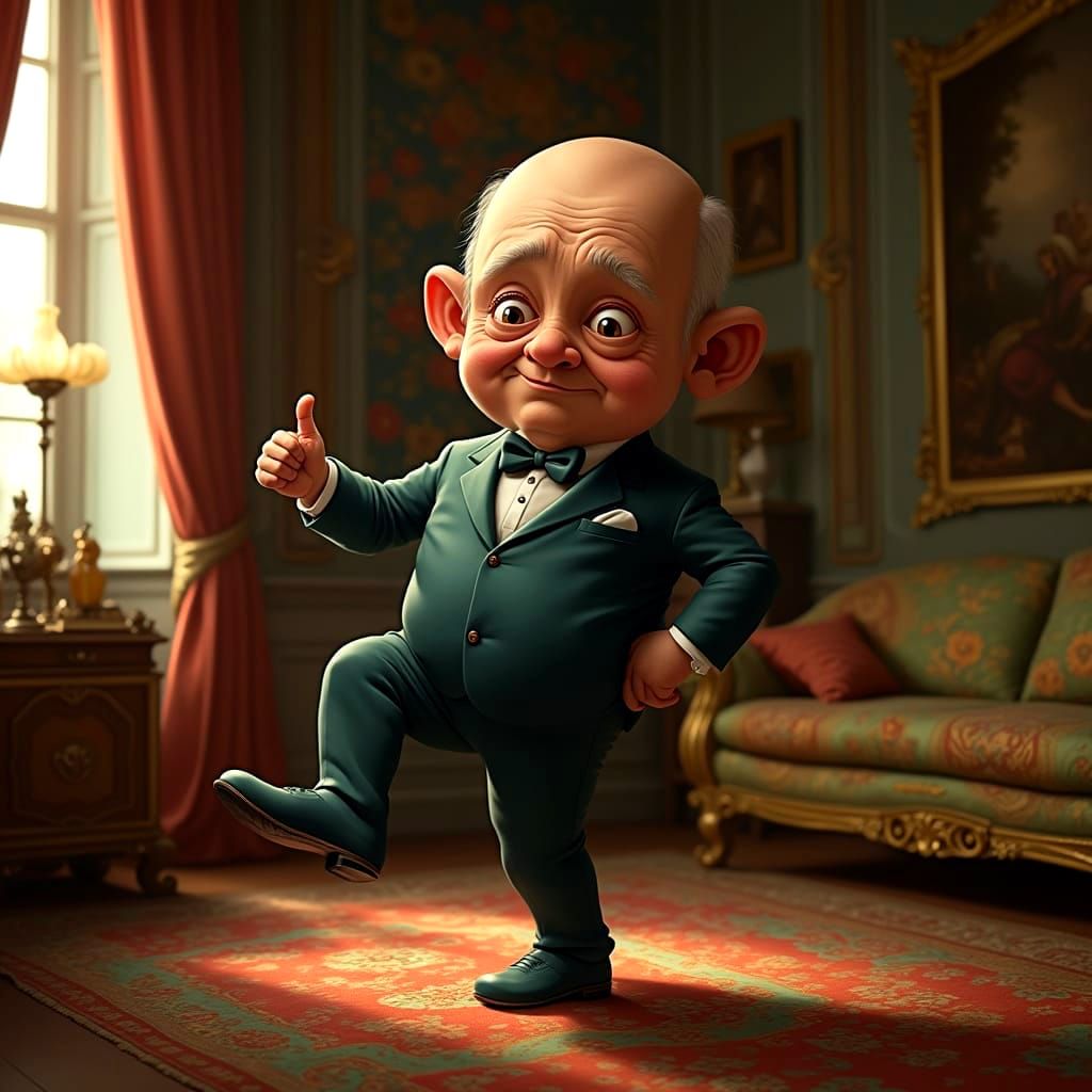 It’s Lunch! - Chibi Italian Gentleman in Ballet Pose